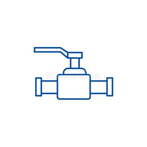Valve Illustration Line Icon Concept Valve Illustration Flat Vector
