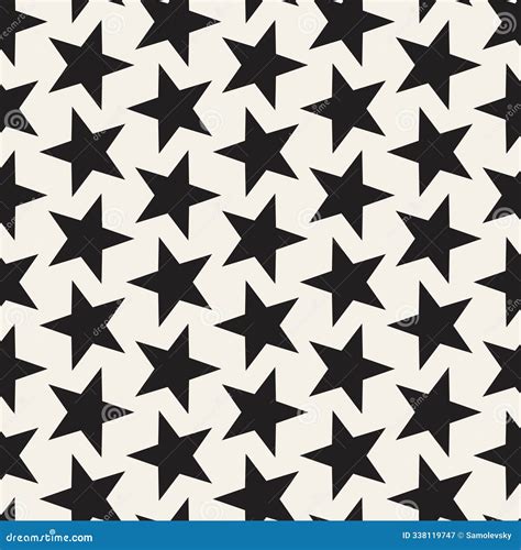Vector Seamless Pattern Repeating Geometric Elements Stylish Monochrome Background Design