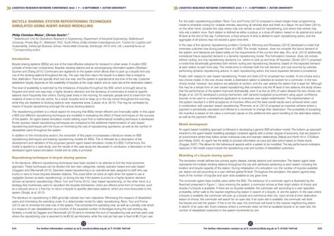 Pdf Bicycle Sharing System Repositioning Techniques Simulated Using