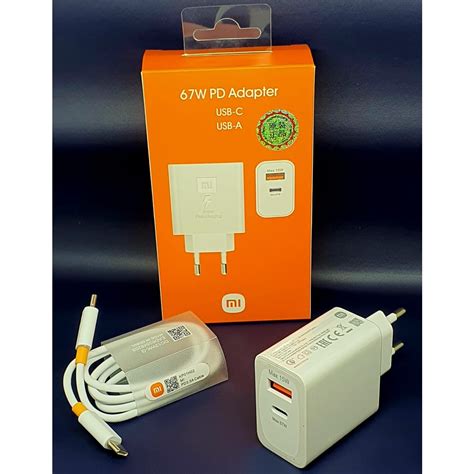 Jual Original Charger Xiaomi Watt Super Fast Charging Turbo Usb Type C Pd Shopee Indonesia