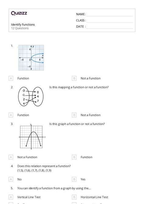 50 Functions Worksheets For 10th Grade On Quizizz Free And Printable