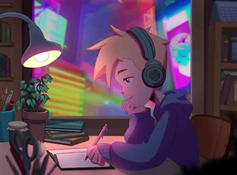 create lofi art illustration lofi loop animation animated for pop