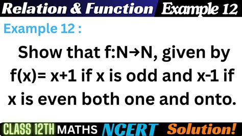 Example 12 Chapter1 Relation And Function Class 12 Math Example 12