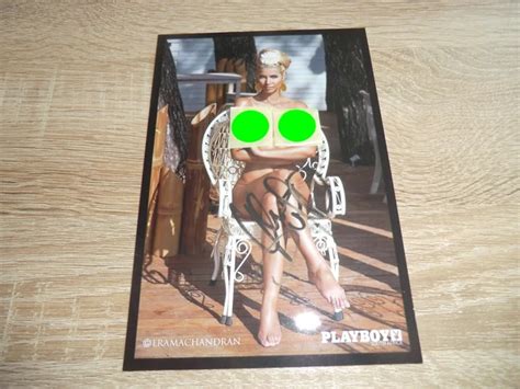 Micaela Sch Fer Autogrammfoto Original Signiert Playboy Autogramm Foto Eur Picclick De