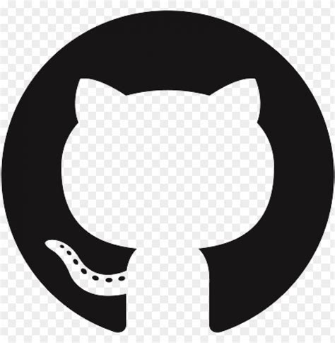 GitHub Octocat Silhouette With Hollow Space TOPpng