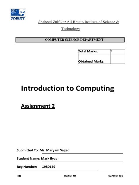 Itc Assignment 02 Pdf Pdf Central Processing Unit Computer Data Storage