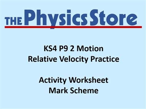 Ks4 Gcse Physics P9 2 Velocity And Acceleration Practice Worksheet And Mark Scheme Teaching