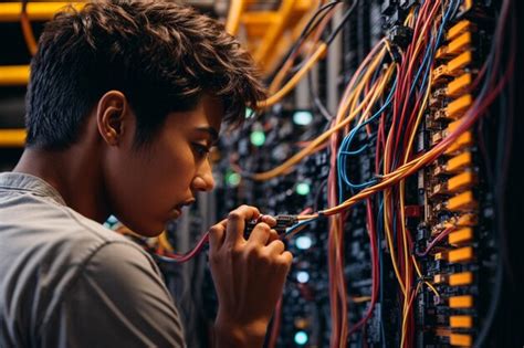 Premium Photo Computer Network Engineer