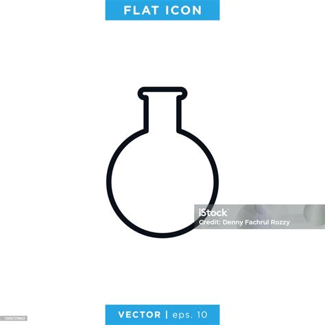 Kimia Flask Ikon Vektor Stok Ilustrasi Template Desain Stroke Yang Dapat Diedit Ilustrasi Stok