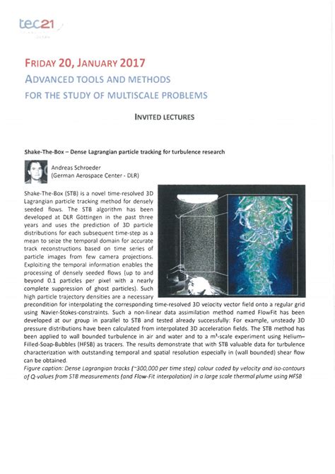 Pdf Shake The Box Dense 3d Lagrangian Particle Tracking For