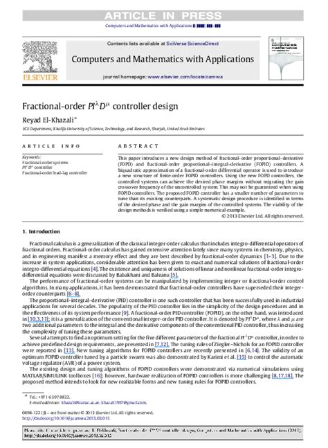 Pdf Variable Structure Output Feedback Control Reyad El Khazali