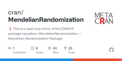 Github Cranmendelianrandomization Exclamation This Is A Read Only