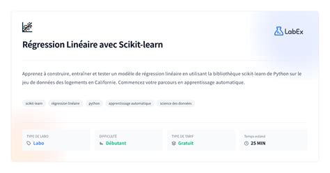 Construire Un Modèle De Régression Linéaire Avec Scikit Learn Labex
