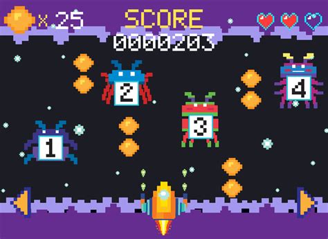 Space Game User Interface Template Vector Art At Vecteezy