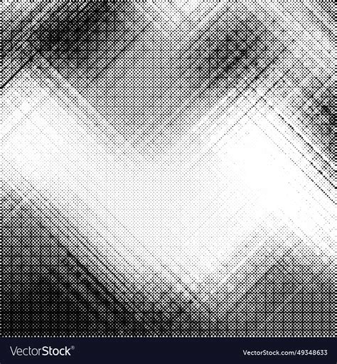 Monochrome Gradient Halftone Dots Background Vector Image