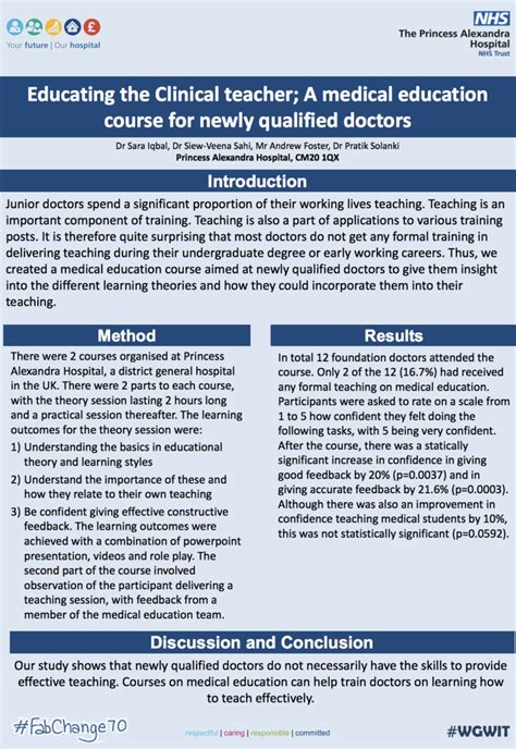 Paht Educating The Clinical Teacher A Medical Education Course For Newly Qualified Doctors