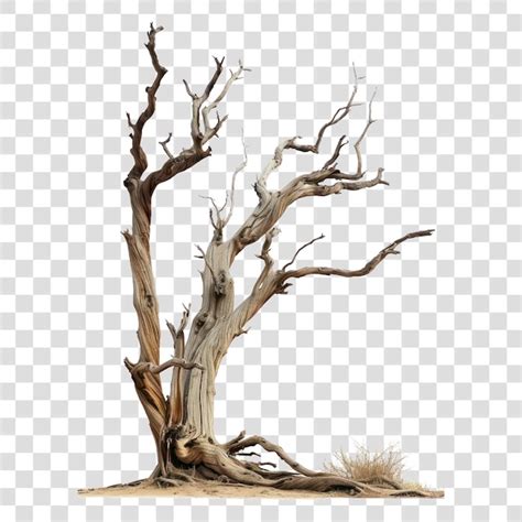 Premium Psd Dry Twisted Tree Isolated Background