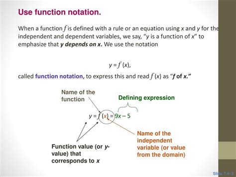 Ppt 7 4 Function Notation And Linear Functions Powerpoint Presentation Id 3453223