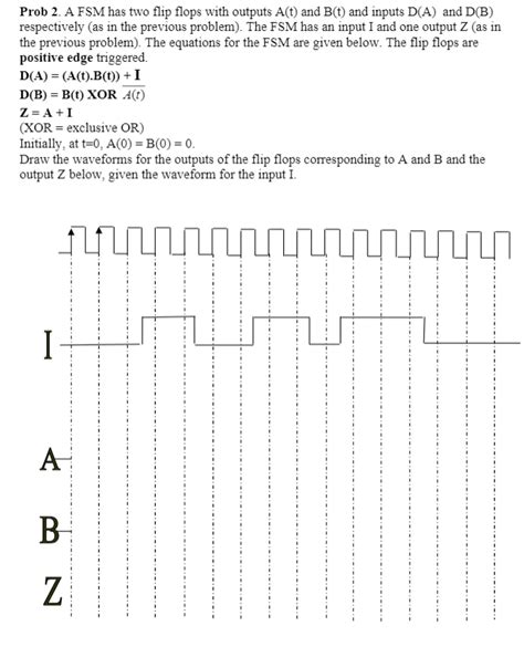 solved prob 2 a fsm has two flip flops with outputs act