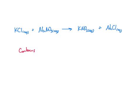Solved An Aqueous Solution Of Potassium Chloride Is Mixed With An Aqueous Solution Of Sodium