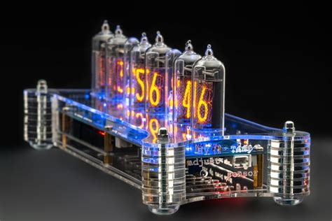 In 14 Shield For Arduino Nixie Tubes Clock In A Clear Acrylic Case Smf Rgb Usb Tunes
