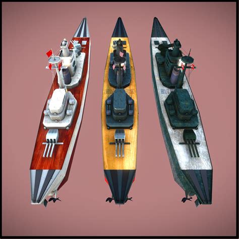 3d Battleship Unity Turbosquid 1160555