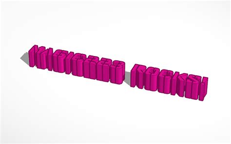 3d Design This Is With The Text Feature Tinkercad