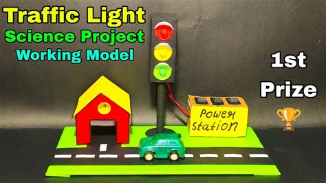 How To Make Traffic Light School Projecttraffic Light Projecttraffic Light Working Model Youtube