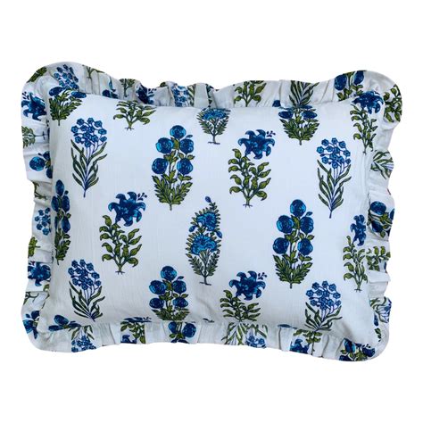 Delphinium Garden Cushion Mrs Bennet