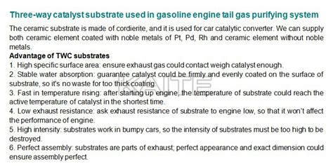 Ceramic Catalyst Carriercatalyst Substratecatalyst Substrate As
