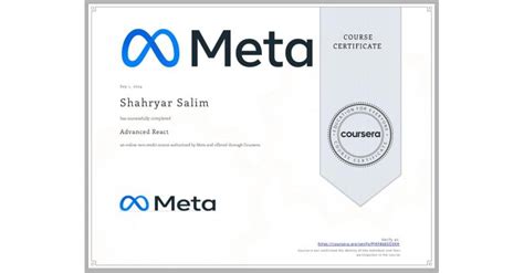 Shahryar Panjwani On Linkedin Completion Certificate For Advanced React