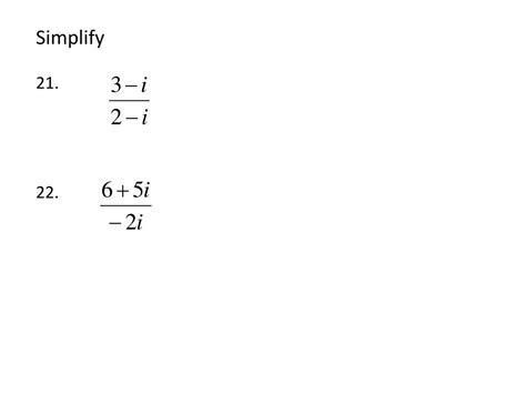 PPT BINGO Simplifying Complex Numbers PowerPoint Presentation Free Download ID
