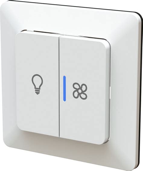 Modino Priamos Doppel Druckschalter Schema 3 3 Licht Ventilator Beleuchtet Gr 1x1 UP Priamos