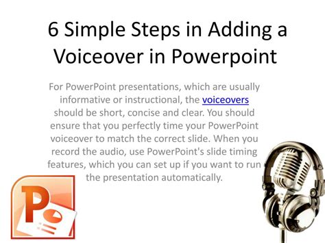 PPT Simple Steps In Adding Voiceover In Powerpoint PowerPoint Presentation ID