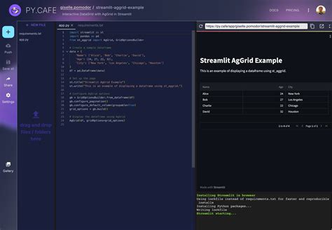 Ag Grid Component With Input Support 458 By Maartenbreddels Streamlit Aggrid Streamlit