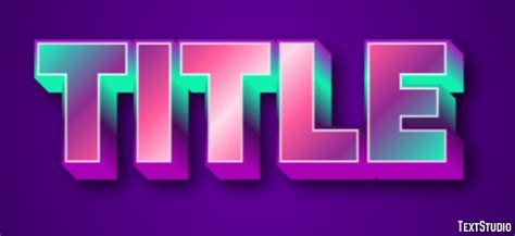 Title Text Effect And Logo Design Word