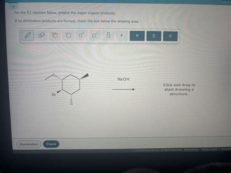 Answered: For the E2 reaction below, predict the… | bartleby