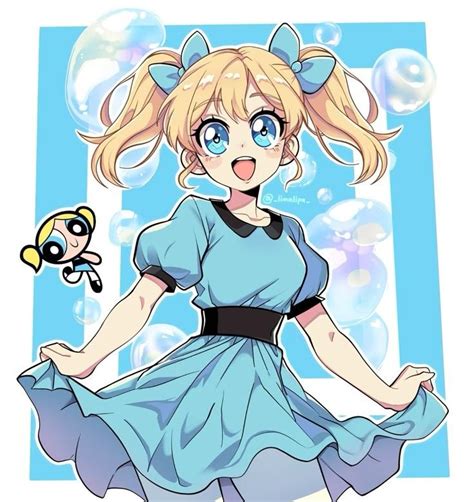 Bubbles Powerpuff Fan Art Blossom Powerpuff Fanart Bubbles Fanart
