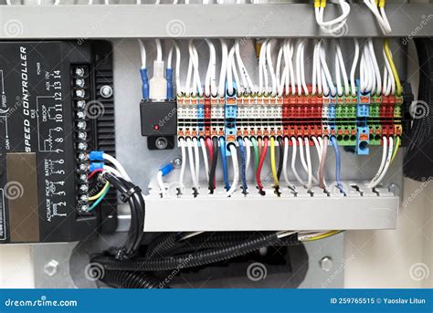 Air Wires Hi Voltage Electric Line Supports At Corn Field Under Blue Sky Royalty Free Stock