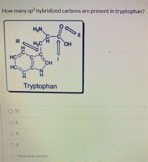 Solved How Many Sp2 Hybridized Carbons Are Present In
