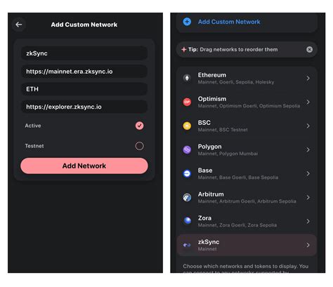 Custom Networks On The Browser Extension Rainbow