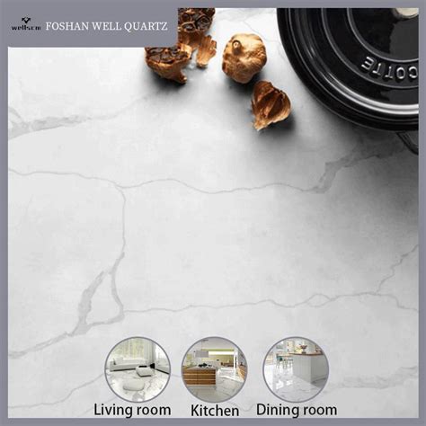 Artificial Calacatta Stone Veneer Solid Surface White Marble Quartz