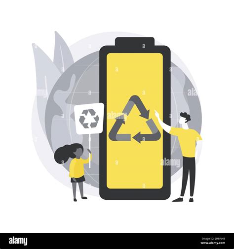 Battery Recycling Abstract Concept Vector Illustration Stock Vector Image Art Alamy