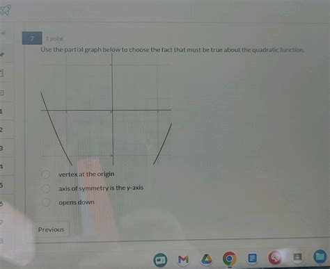 7 1 Point Use The Partial Graph Below To StudyX