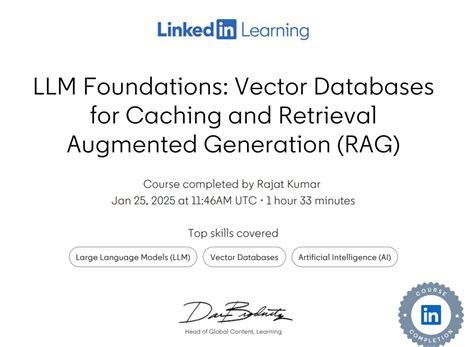 datascience genai vectordatabases techinnovation professionalgrowth rajat kumar