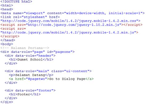 Membuat Dialog Box Jquery Mobile