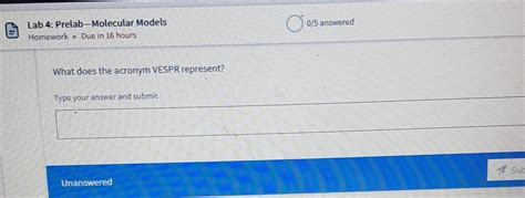 solved lab 4 prelab molecular models homework due in 16