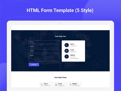 HTML Form Template HTML Lib