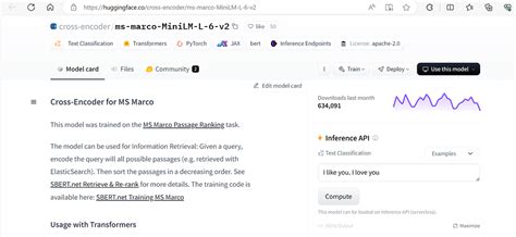 Inference Api For Cross Encoder Doesnt Accept Query And Paragraph