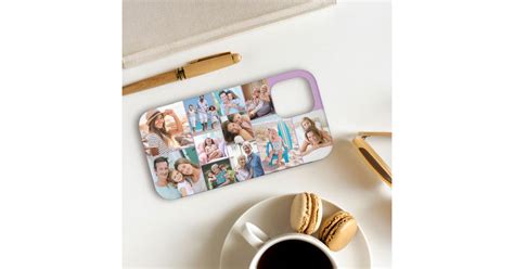 Modern Photo Collage 11 Picture Lilac Sideways Case Mate Iphone Case Zazzle